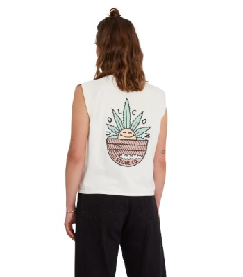 Volcom STAR SHIELDS CROP TANK - STAR WHITE 背心 - ALL RIDE SKATE/SURF/SNOW